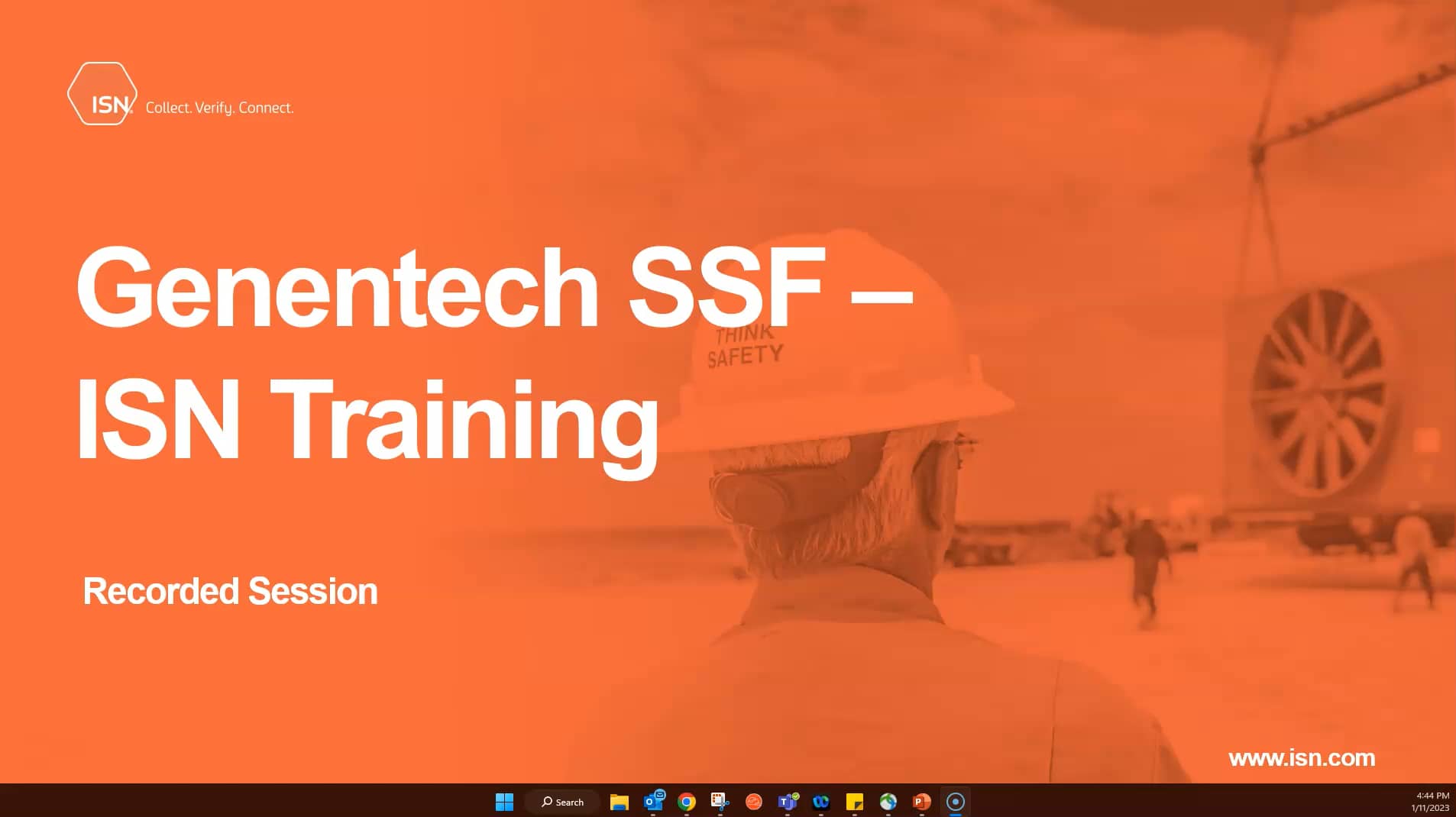 Genentech SSF - ISN Training.mp4 on Vimeo