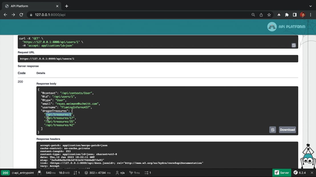 Relations & Iris > API Platform 3 Part 1: Mythically Good RESTful APIs | SymfonyCasts
