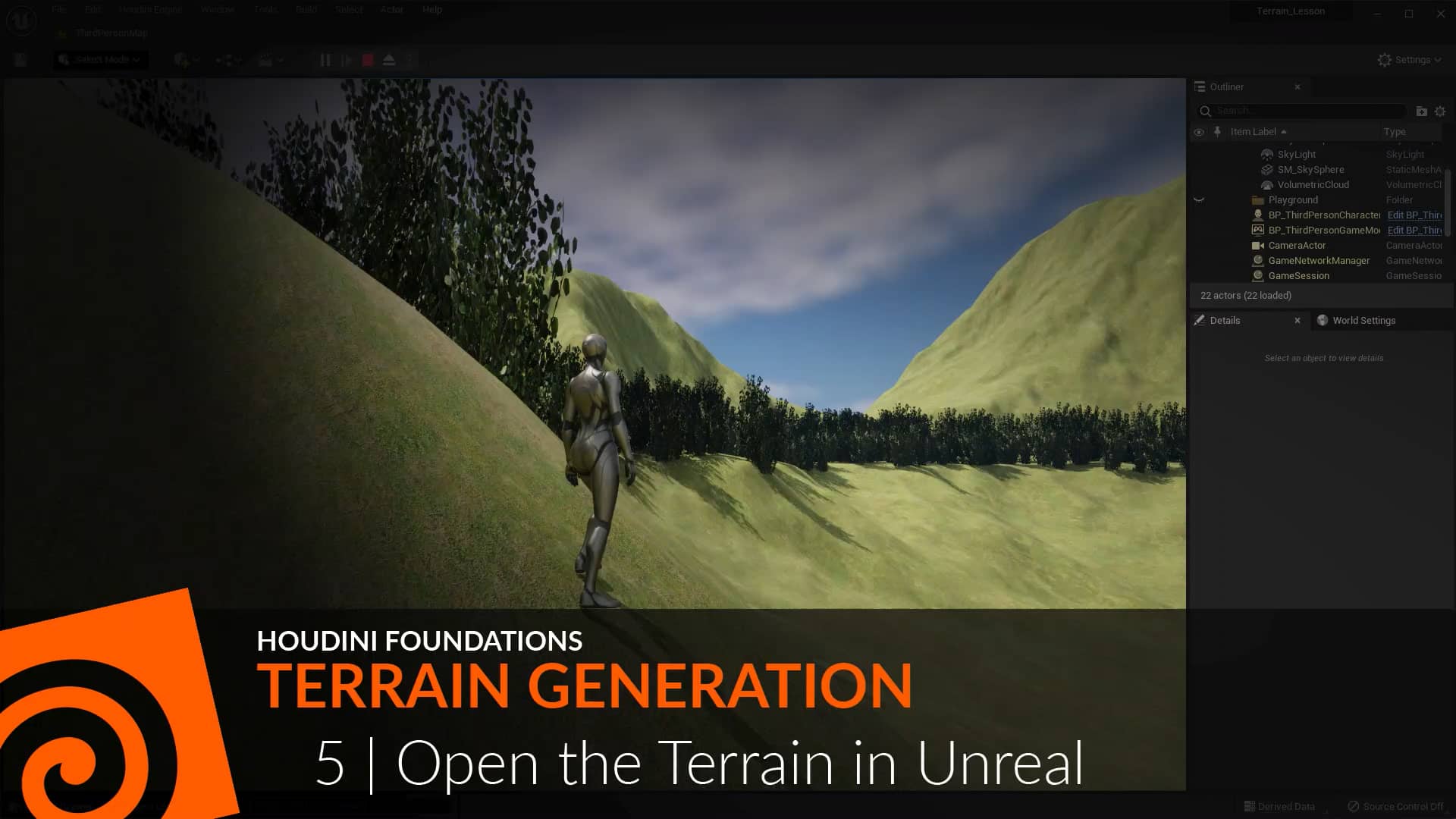 Houdini Foundations: Terrain 5 | Open the Terrain in Unreal on Vimeo