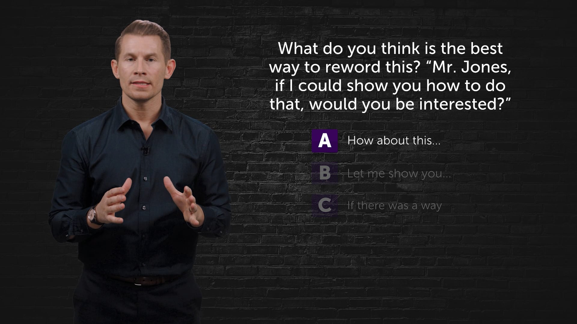 2c. Qualifying Questions - A on Vimeo