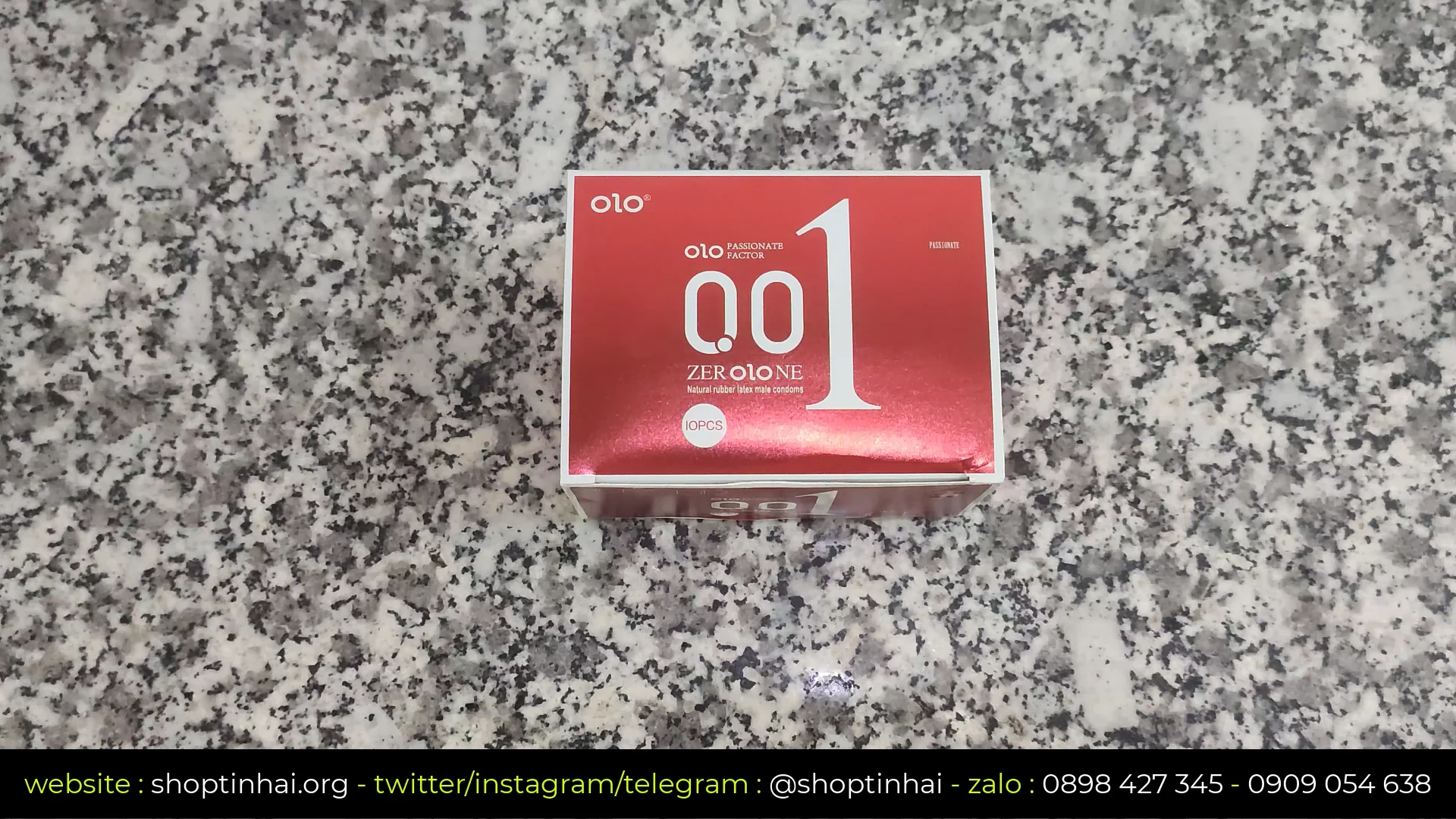 Bao cao su siêu mỏng Olo 0.01mm đỏ nóng ấm chống xts (hộp 10 cái) on Vimeo