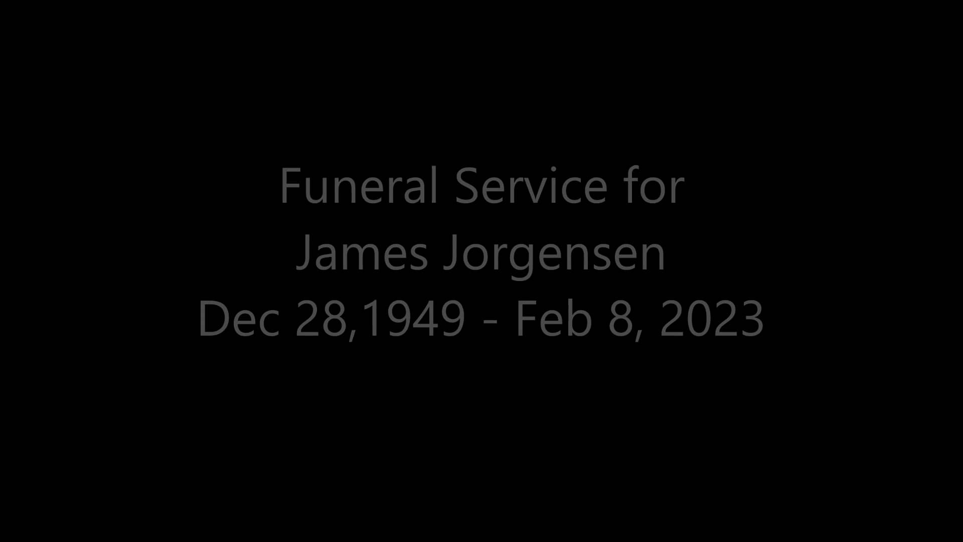 Funeral service for James Jorgensen.mp4 on Vimeo