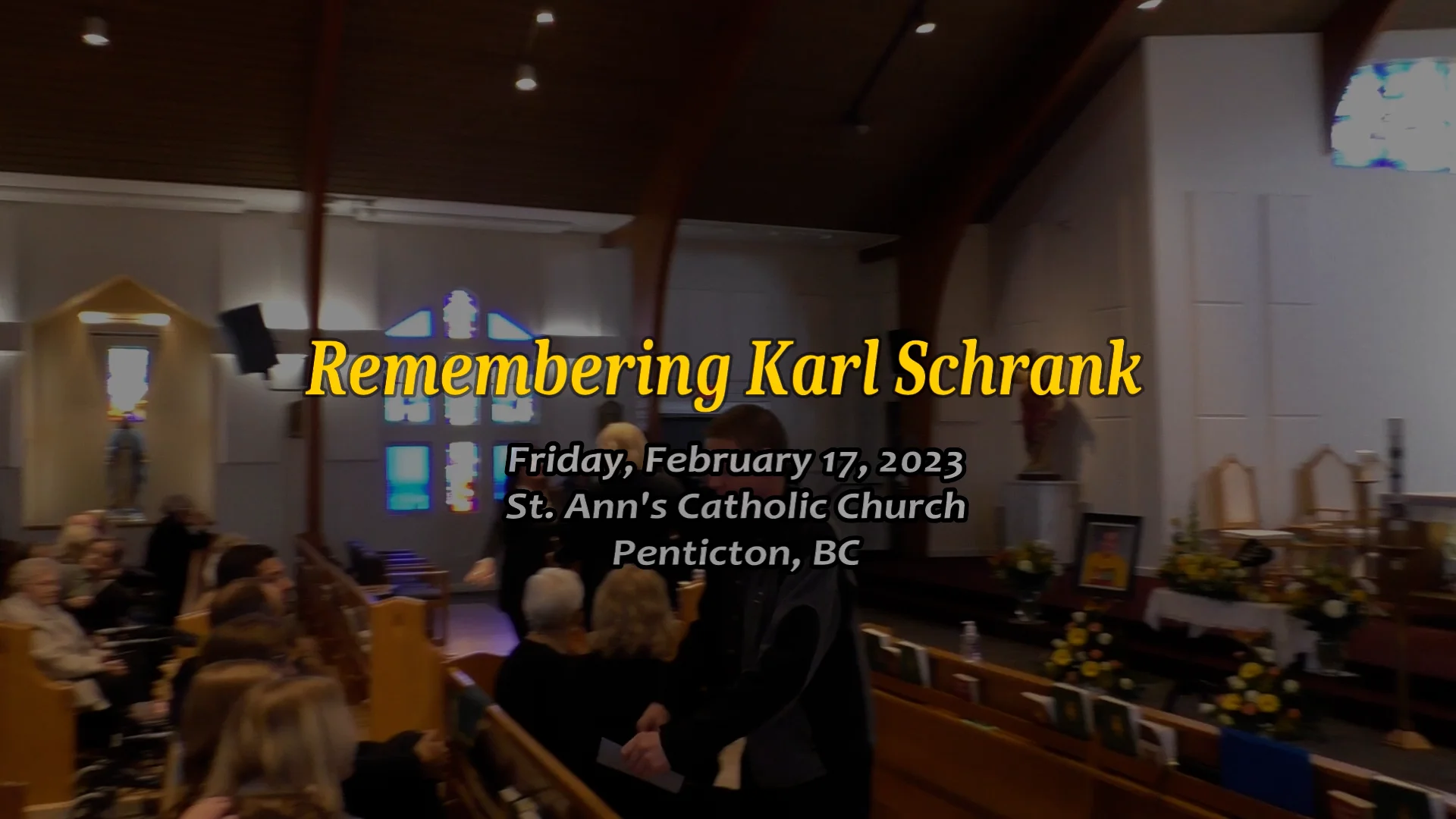 Memorial Mass for Karl Schrank on Vimeo