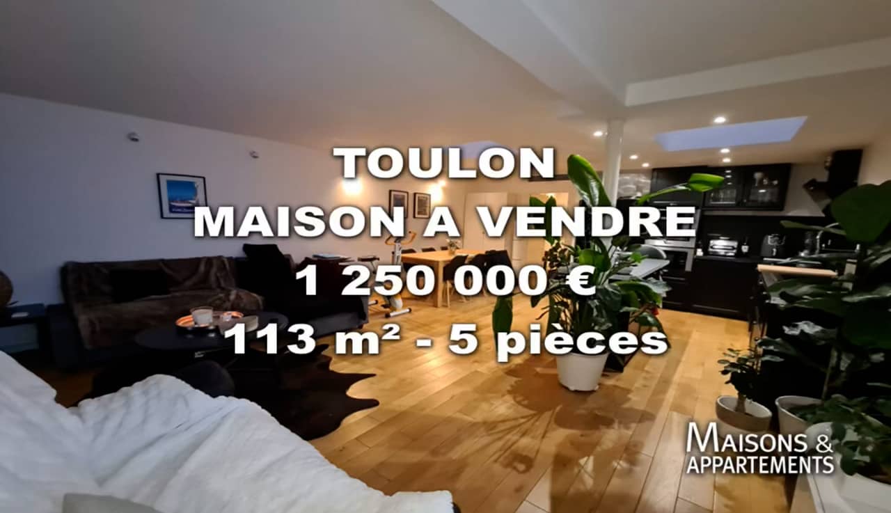 TOULON - MAISON A VENDRE - 1 250 000 € - 113 m² - 5 pièce(s) on Vimeo