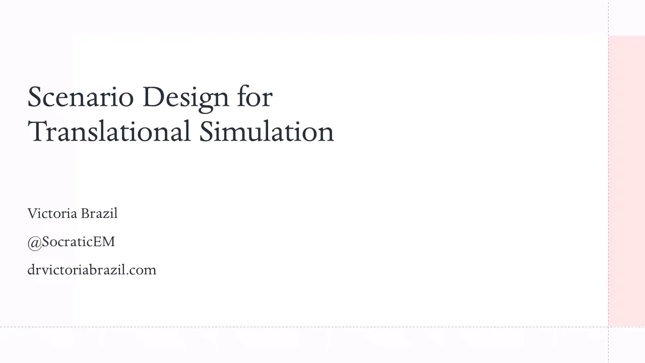 Scenario design for Translational sim on Vimeo