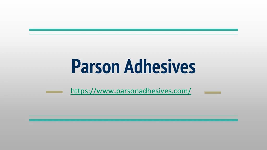 Leading Manufacture of Anaerobic Adhesives - Parson Adhesives on Vimeo