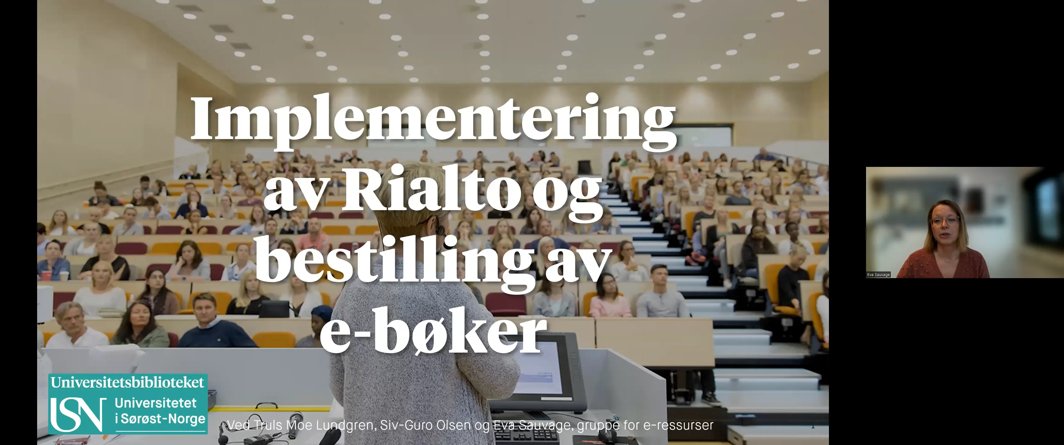 Webinar: Implementering av Rialto og bestilling av e-bøker on Vimeo