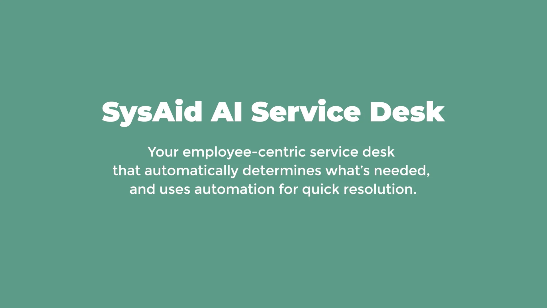 SysAid AI Service Desk (Microsoft Teams)