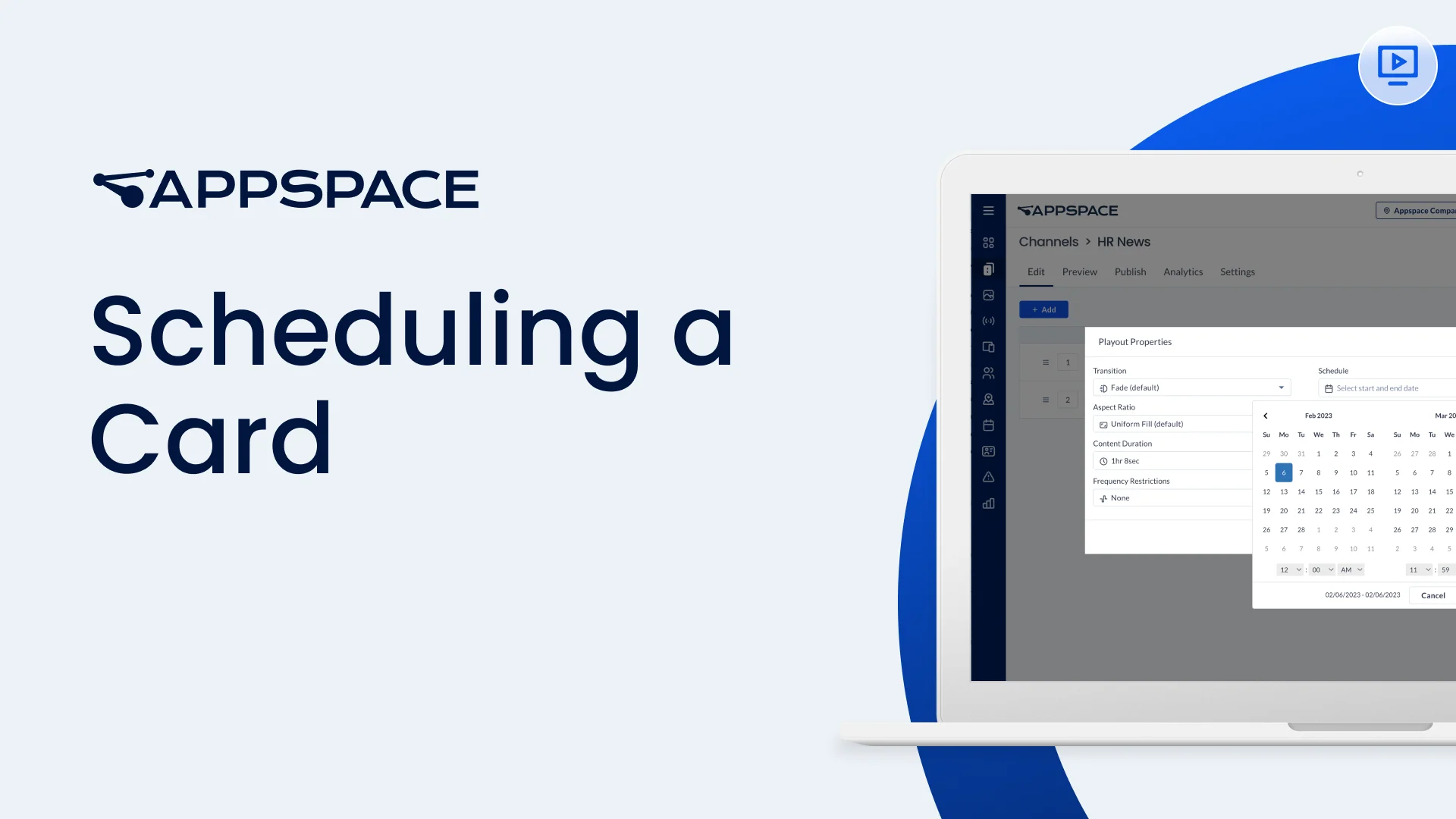 Content: Scheduling a Card on Vimeo