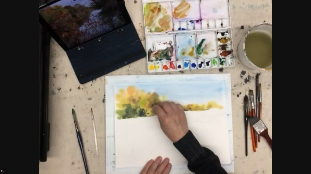 Water Colour Art with Stephen Yau - Fall Scene Demo on Vimeo