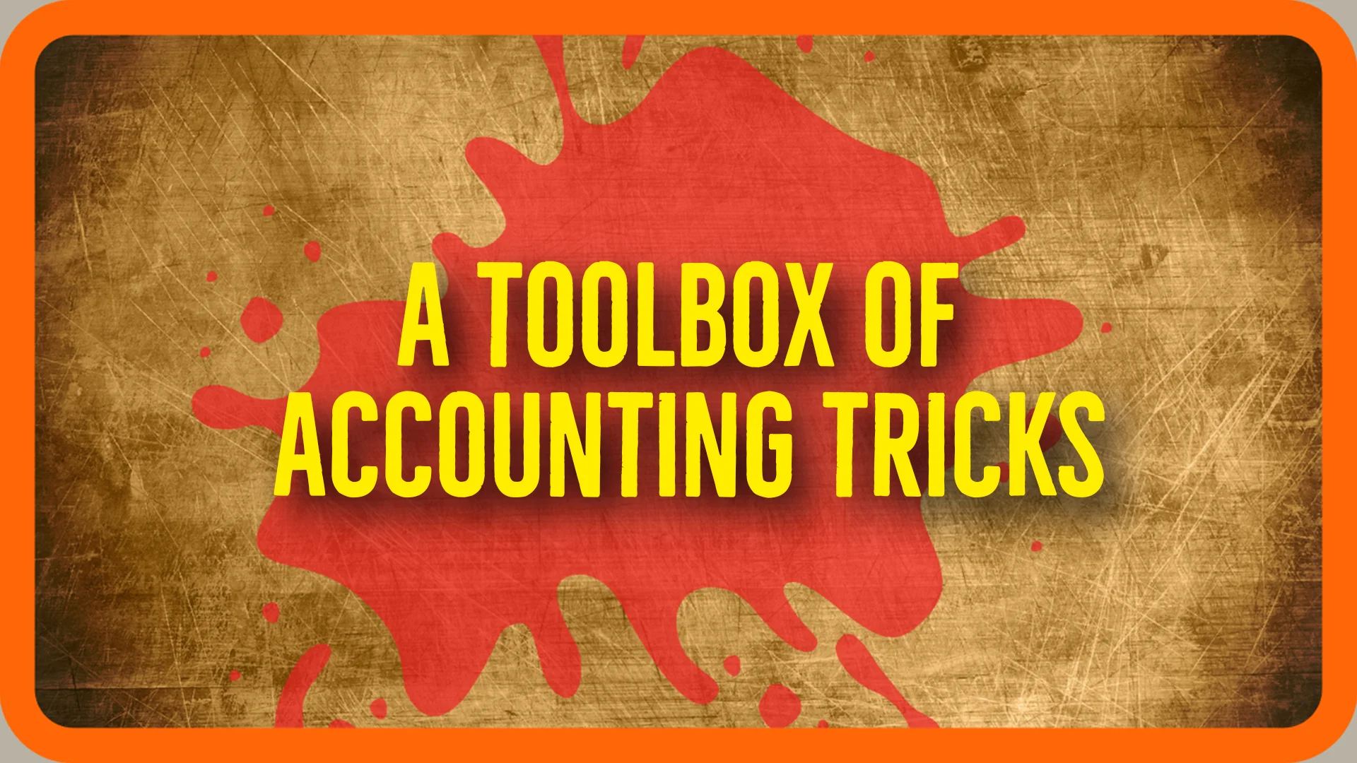 A Toolbox of Accounting Tricks on Vimeo