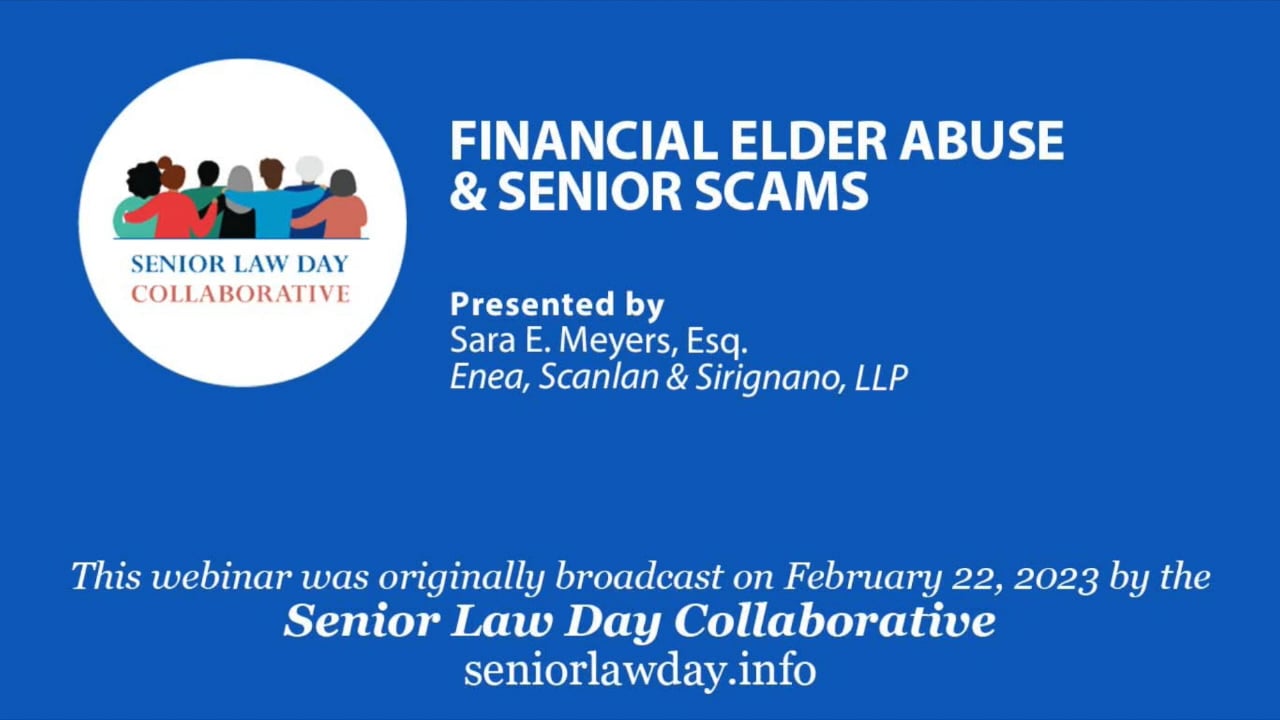 FINANCIAL ELDER ABUSE & SENIOR SCAMS on Vimeo