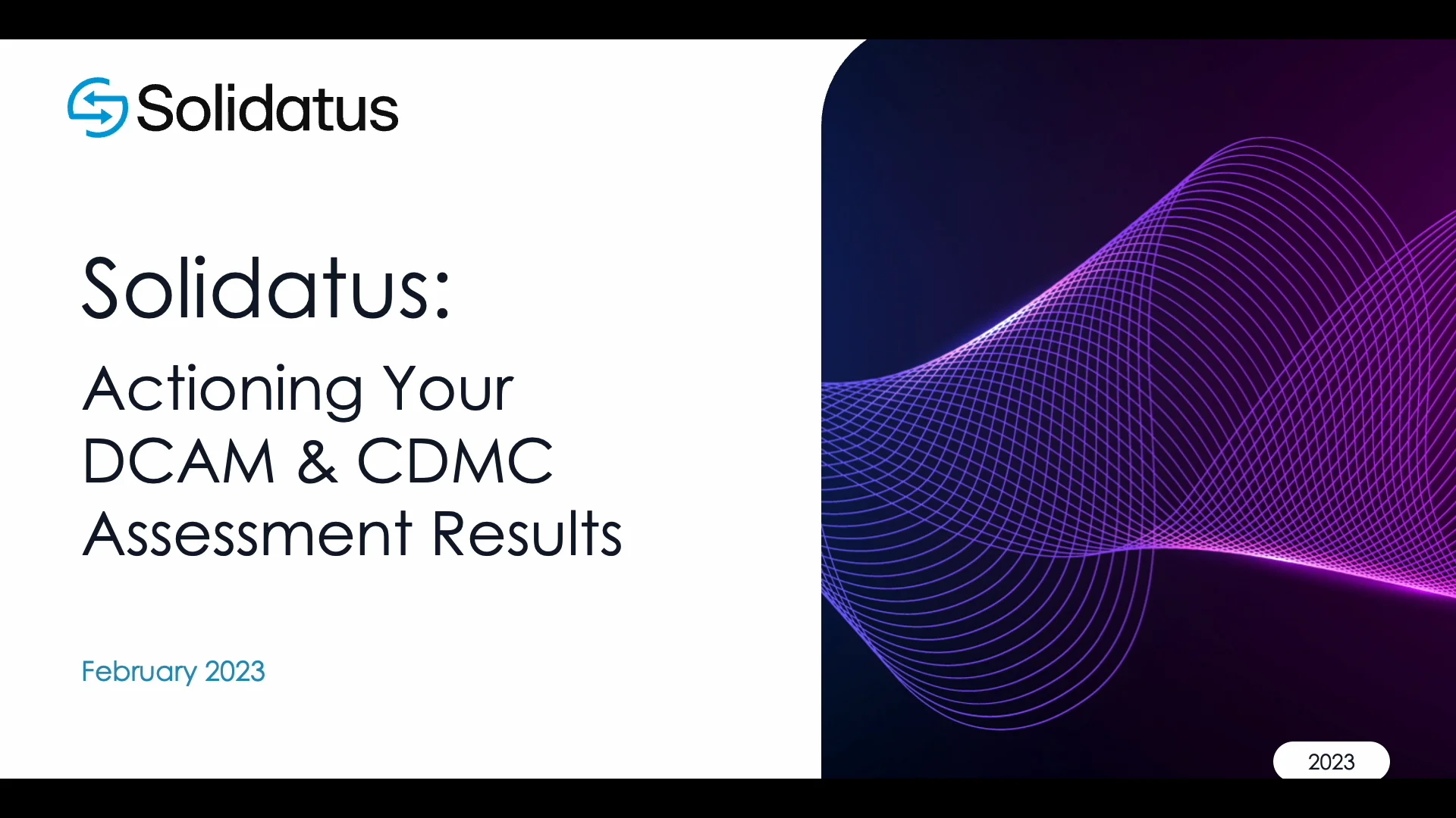 Solidatus: Actioning your DCAM & CDMC assessment results