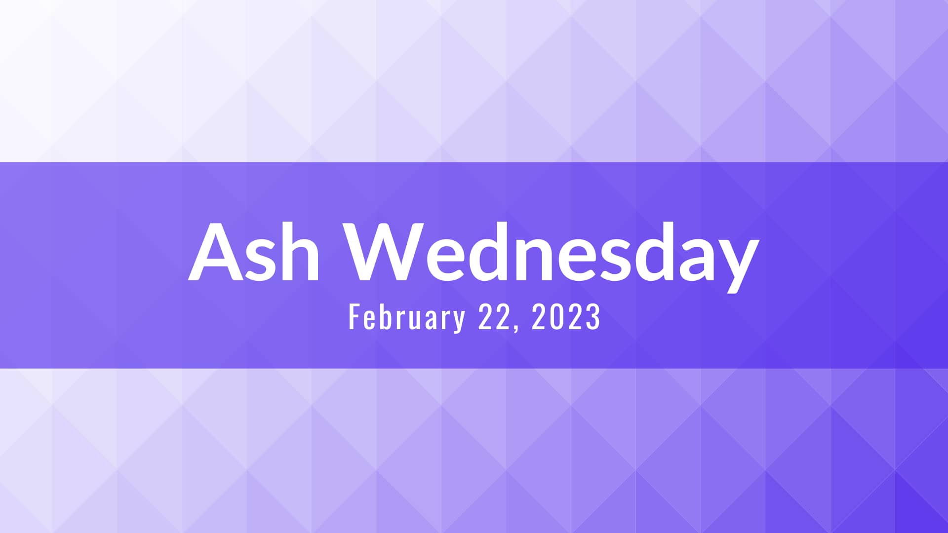 Ash Wednesday - February 22, 2023 on Vimeo