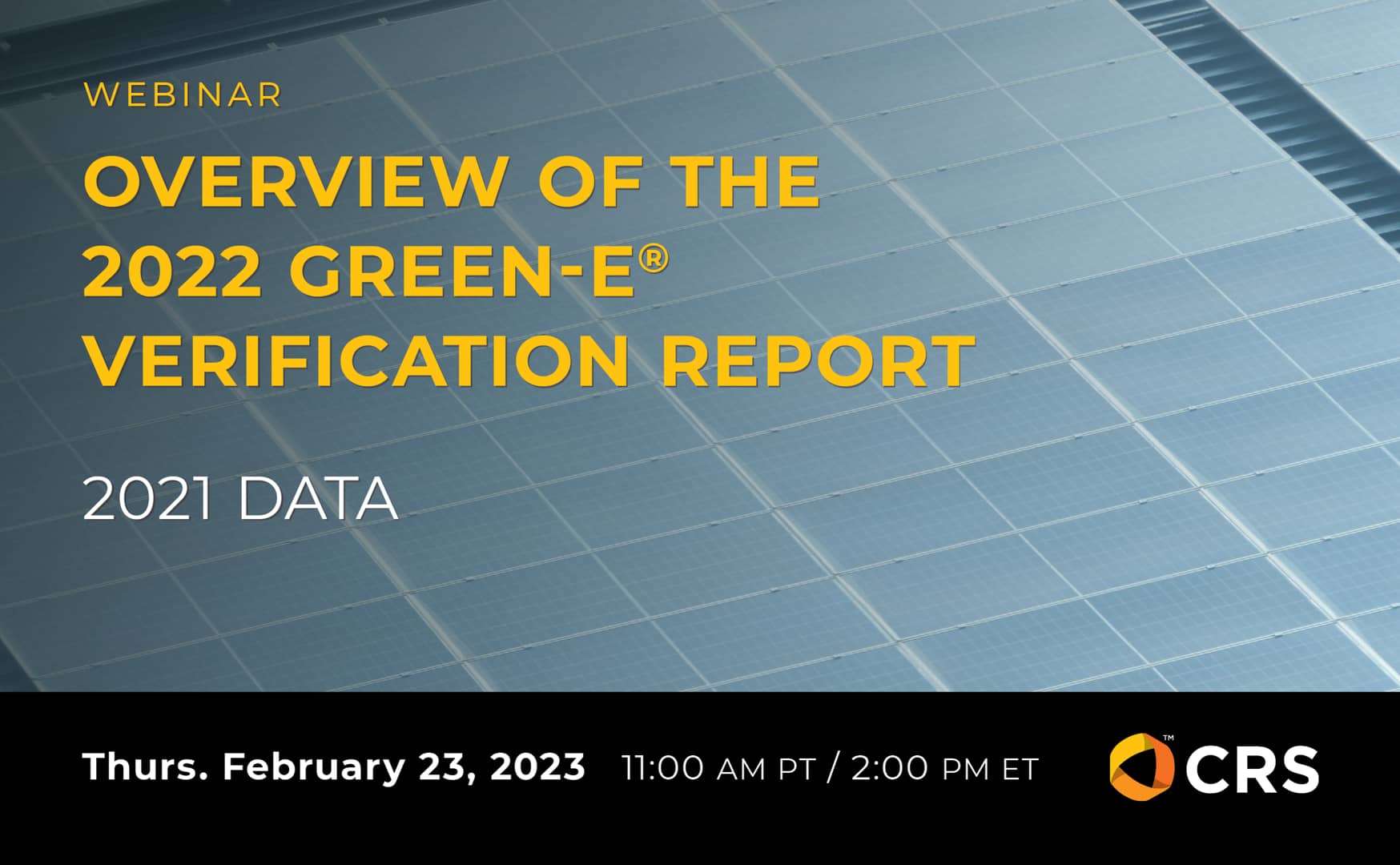 Overview of the 2022 Green-e® Verification Report (2021 Data) on Vimeo