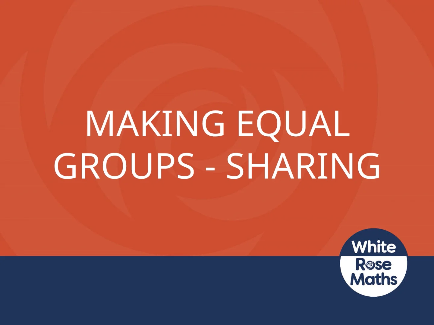 Y1 Summer Block 1 TS9 Making equal groups sharing