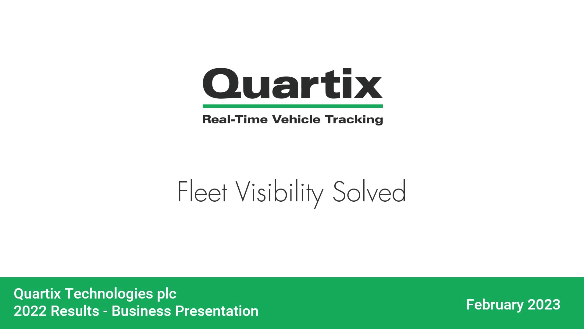 Quartix Technologies plc Final Results February 2023 on Vimeo