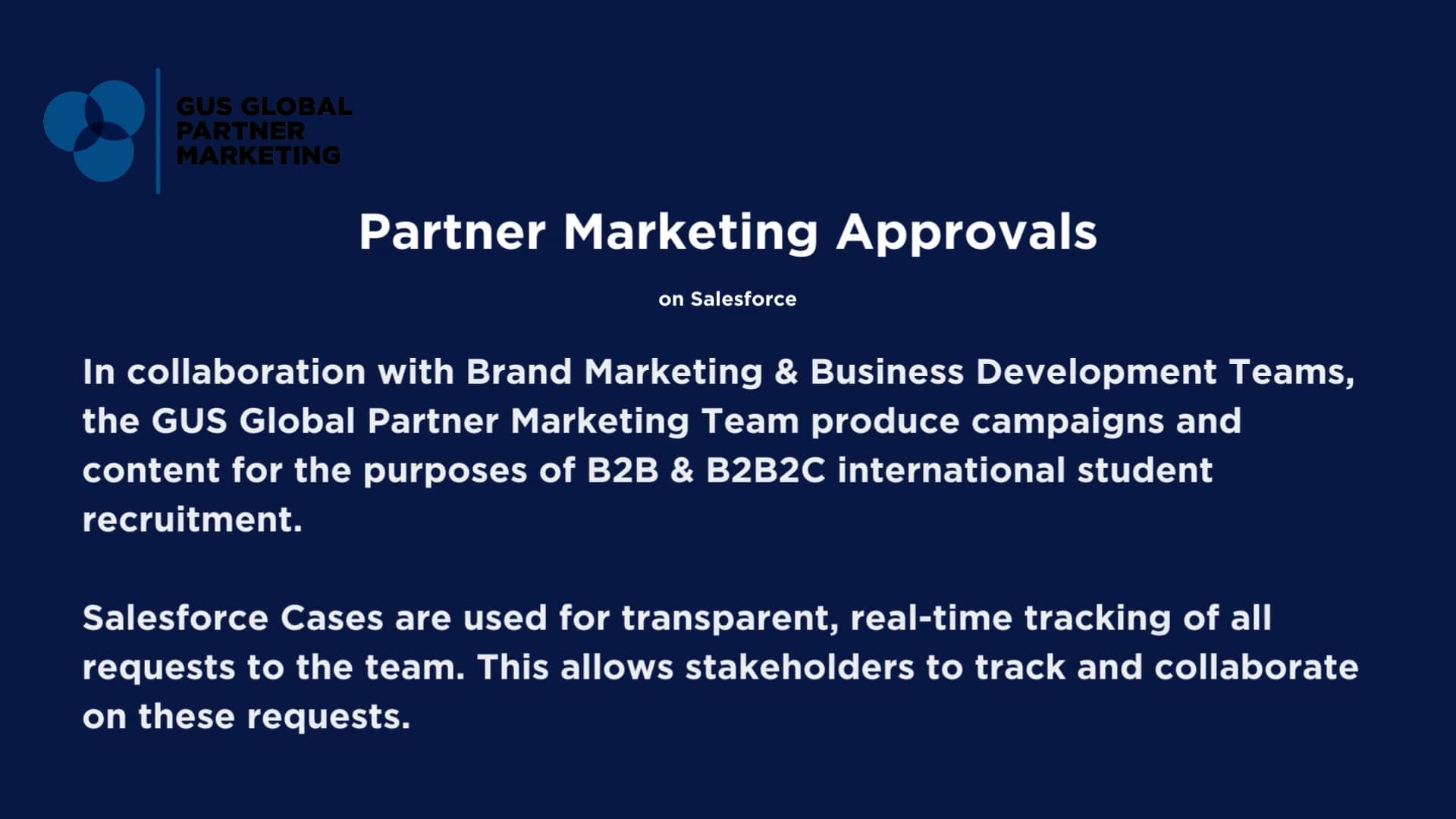 GUS Global Partner Marketing Approval Process on Salesforce.mp4 on Vimeo