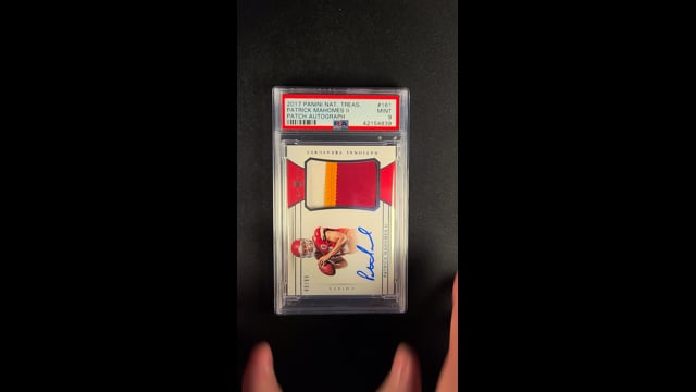 2017 National Treasures Patrick Mahomes II ROOKIE PATCH AUTO /99 #161 ...