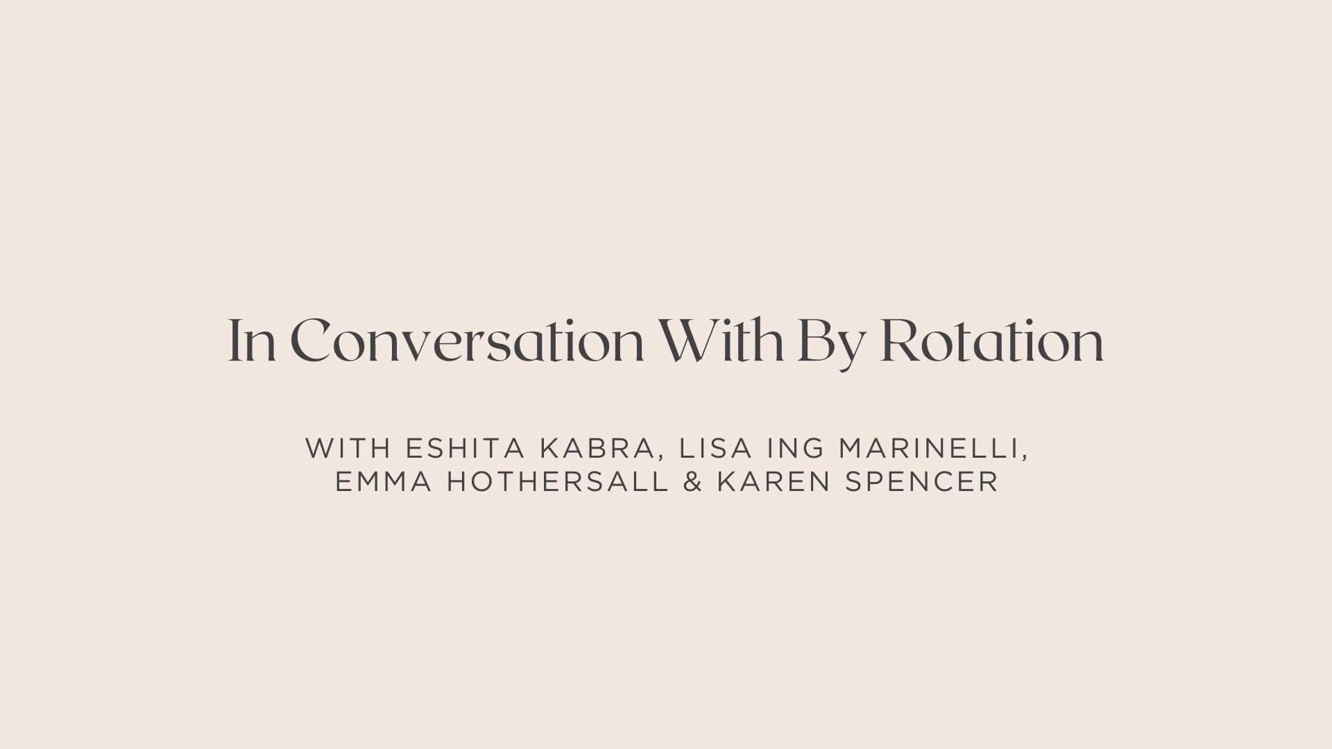 In Conversation With By Rotation on Vimeo