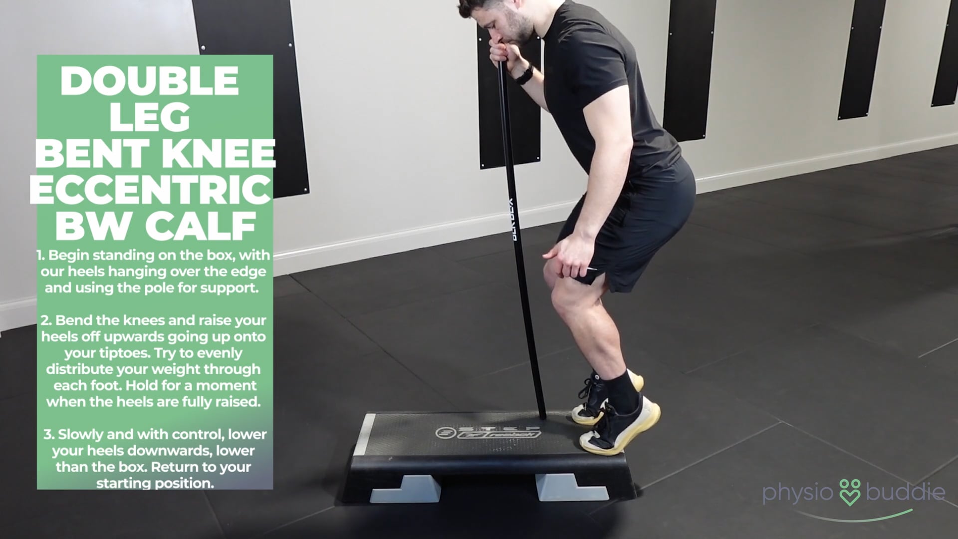 Double leg bent knee eccentric BW calf.mov on Vimeo