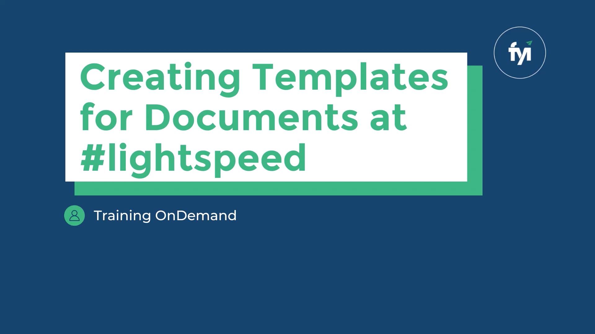 Creating Templates for Documents at #lightspeed on Vimeo