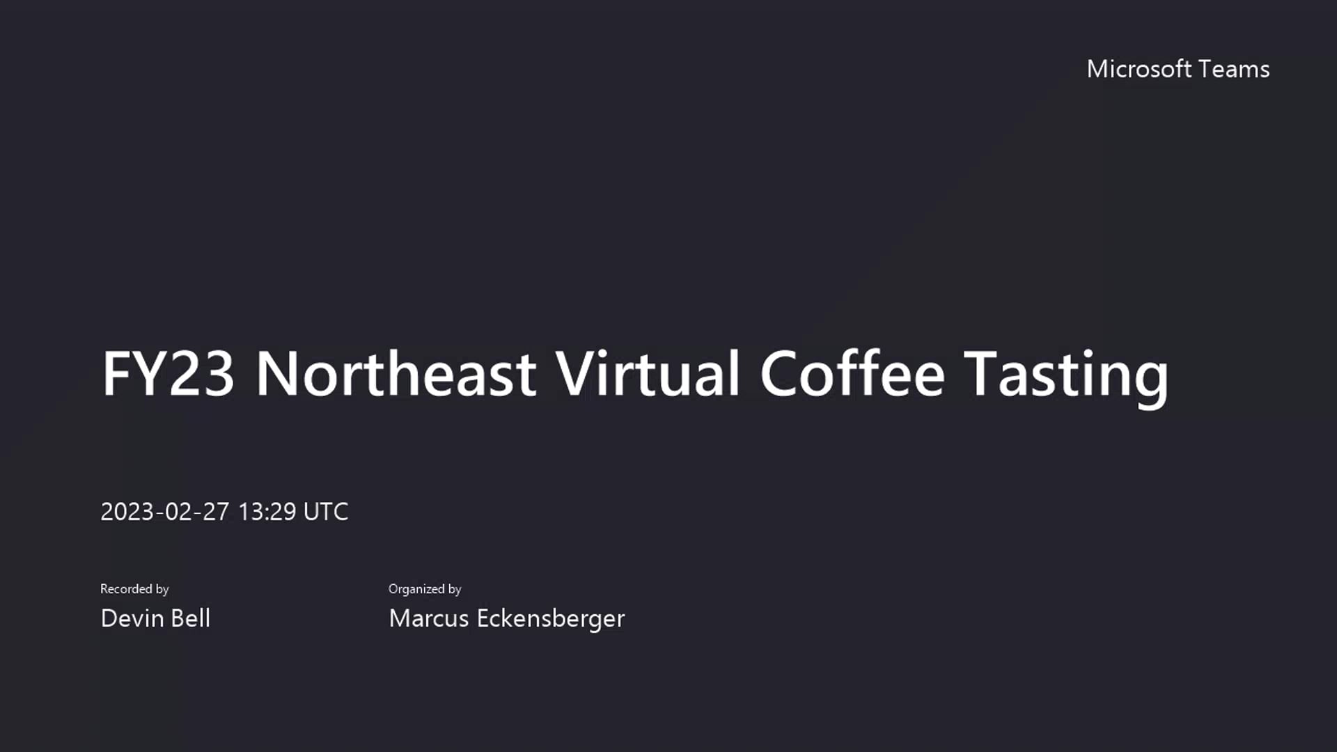 FY23 Northeast Virtual Coffee Tasting-2.27 on Vimeo
