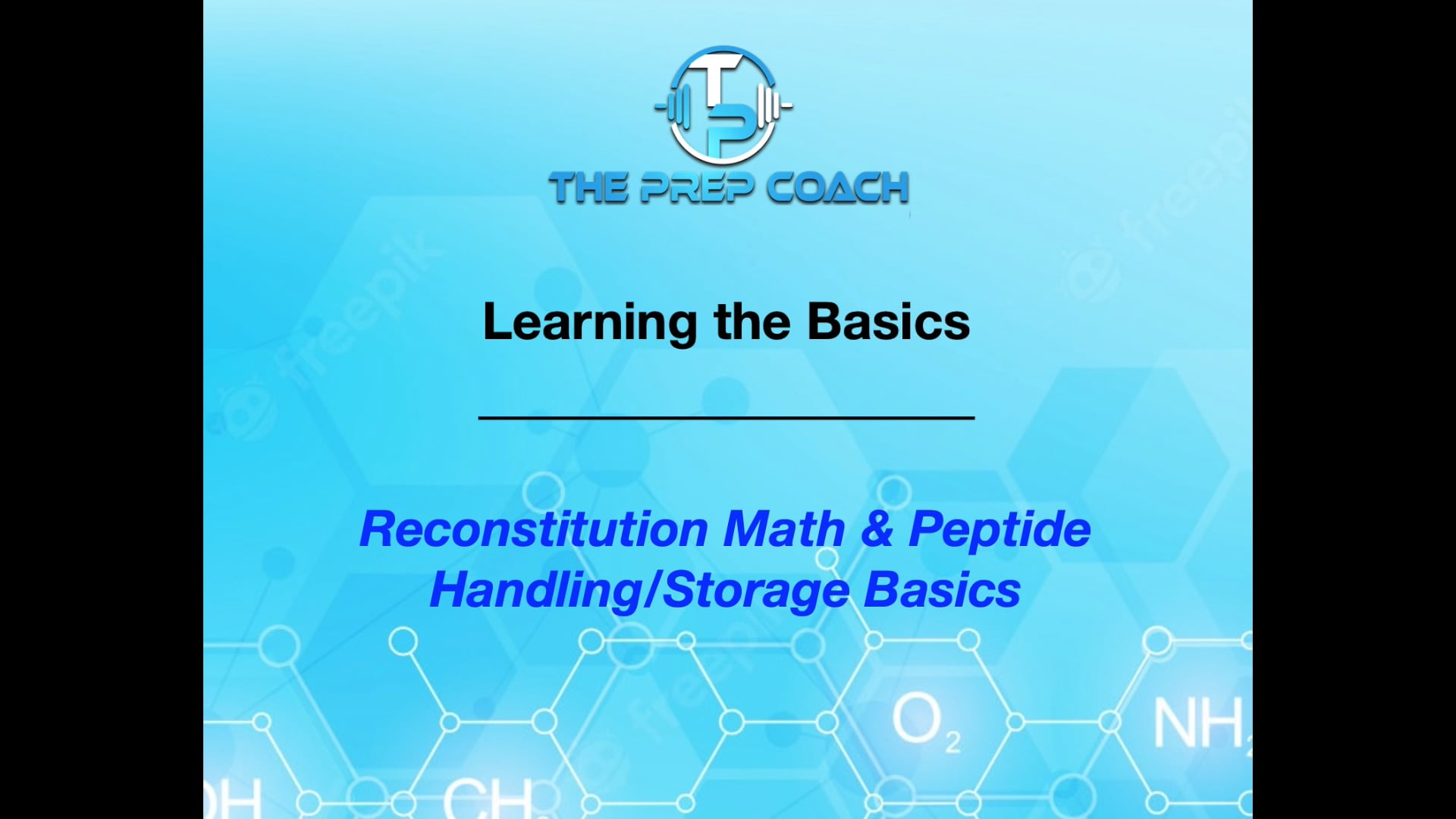 Peptide Reconstitution & Handling/Storage Basics on Vimeo