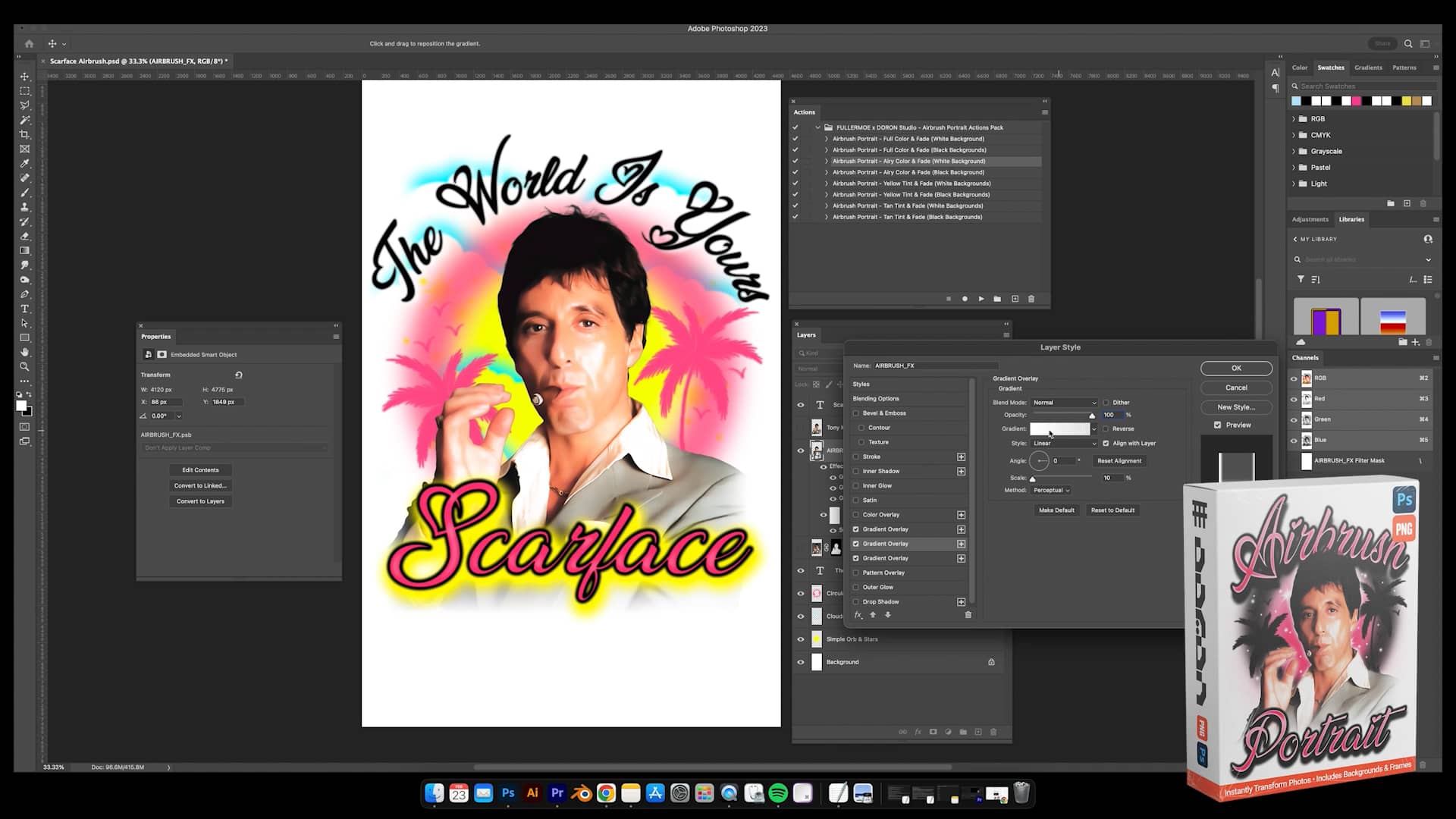 FULLERMOE.COM - Airbrush Portrait Actions Pack (Installation & Usage) on Vimeo