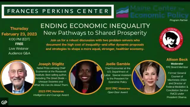 Ending Economic Inequality featuring Joseph Stiglitz and Joelle Gamble ...