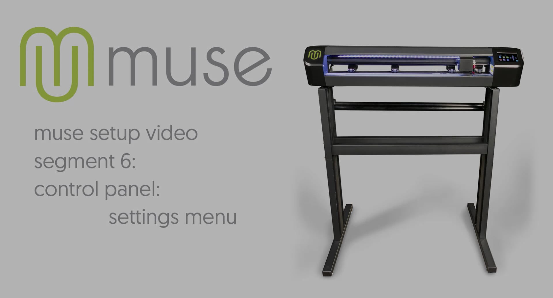 MUSE Segment 6 - Control Panel - Settings on Vimeo