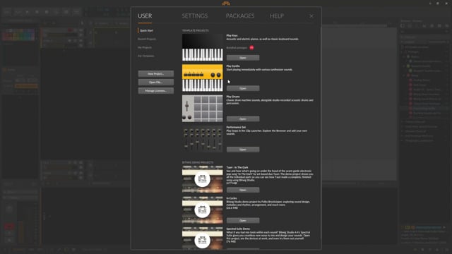 Lección: Bitwig Preferencias