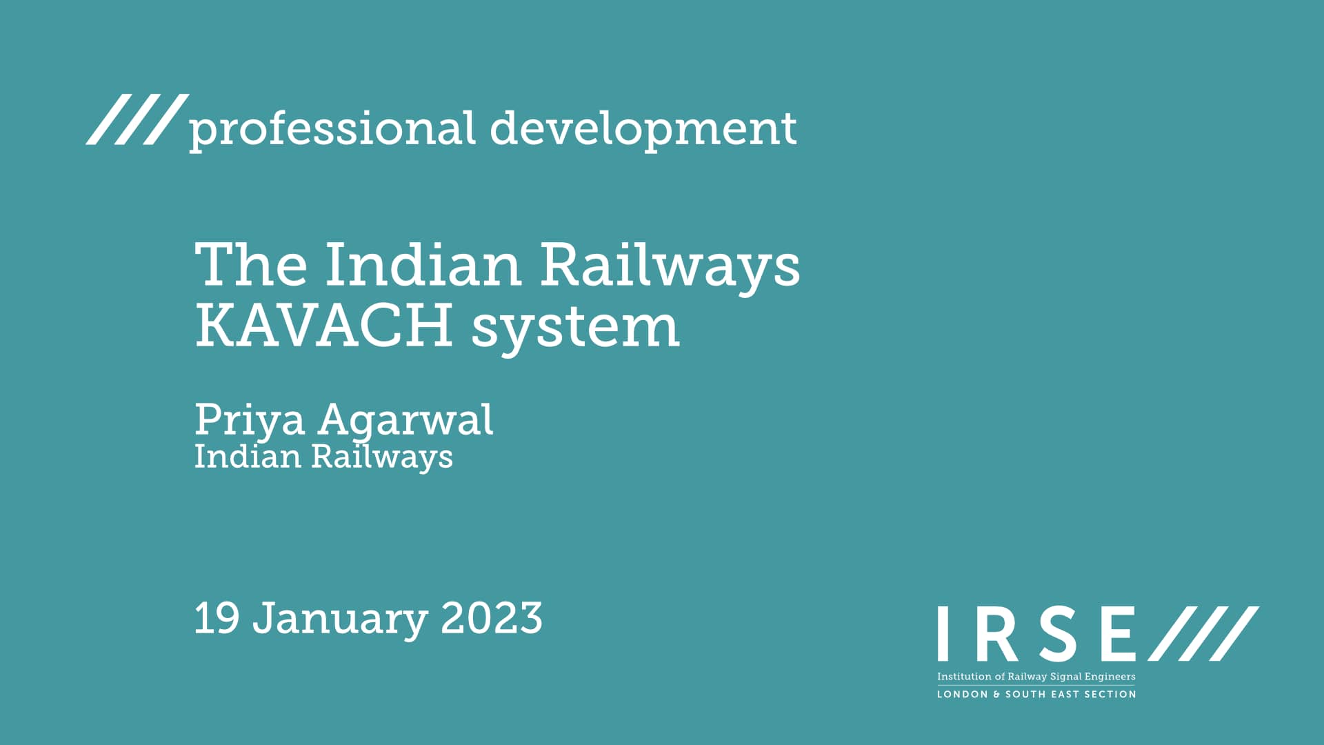 The Indian Railways KAVACH System on Vimeo