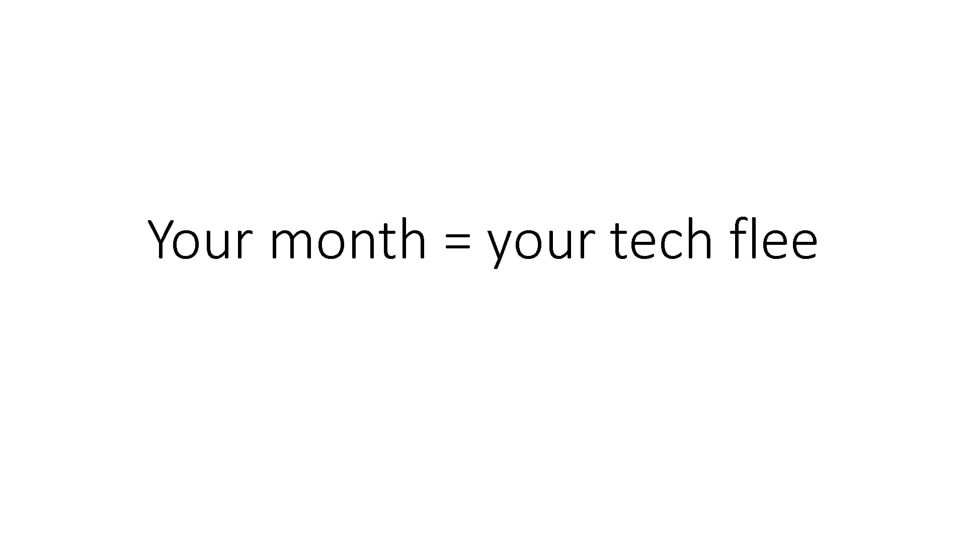 Your month = your tech flee.mp4 on Vimeo