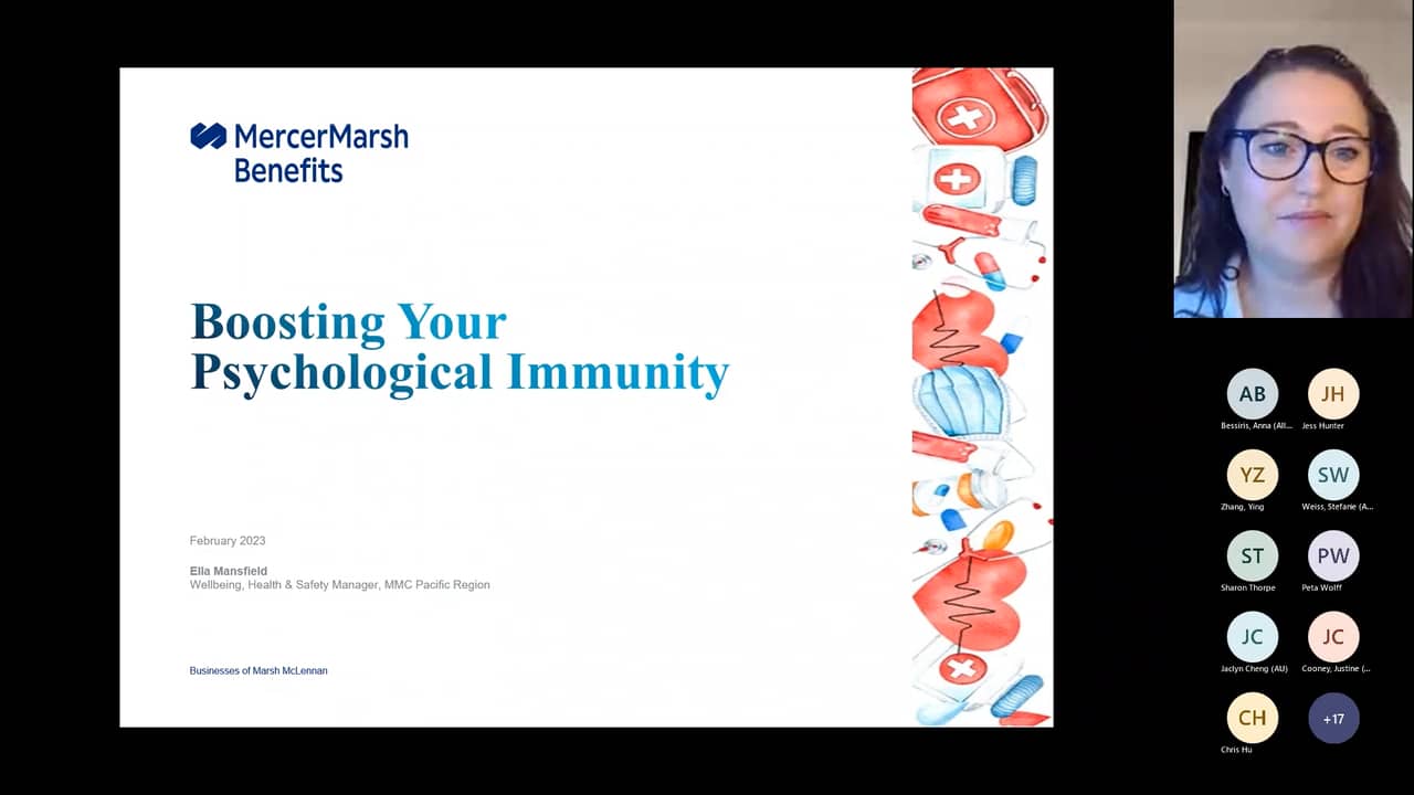 CMHAA Wellbeing Week Boosting your Psychological Immunity on Vimeo