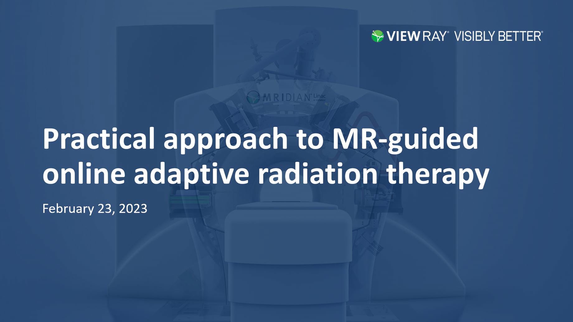 Practical approach to MR-guided online adaptive radiation therapy on Vimeo