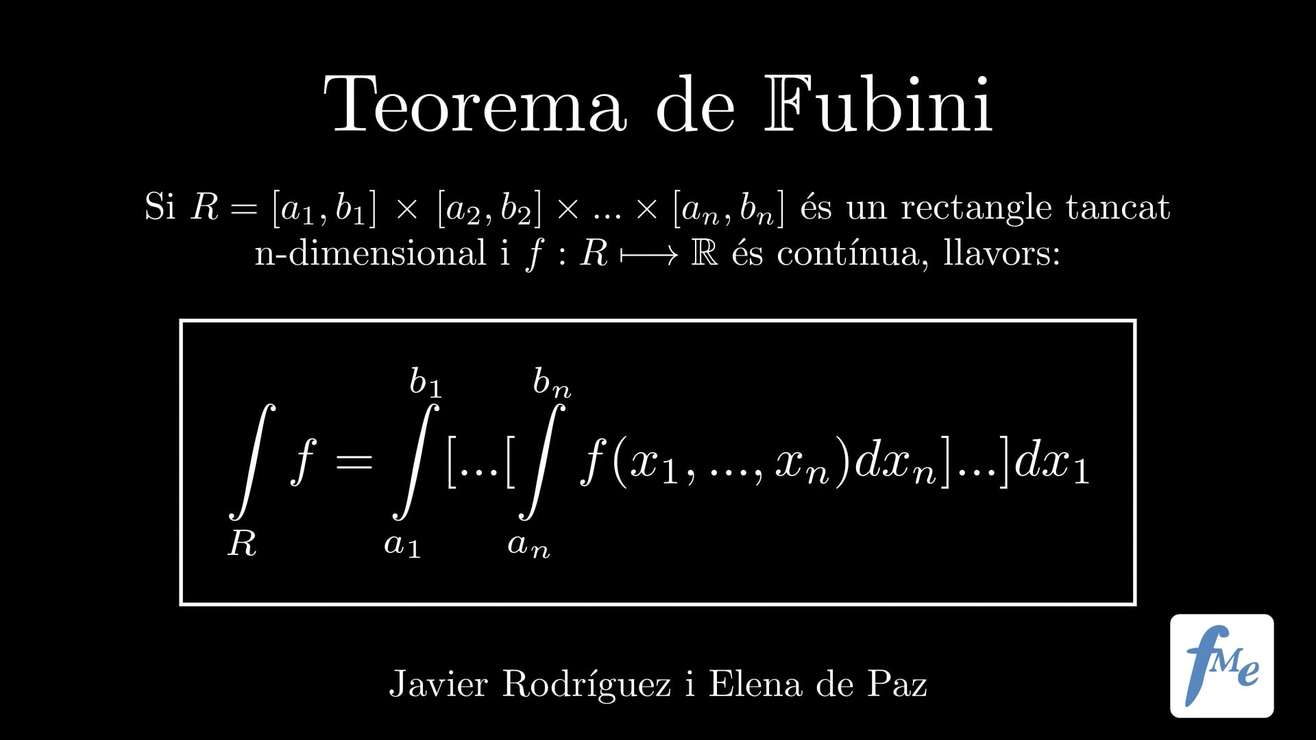 El Teorema de Fubini on Vimeo
