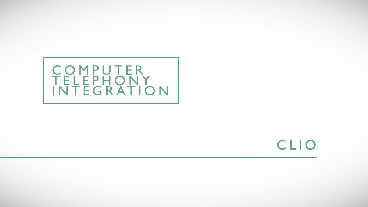 Computer Telephony Integration - Clio
