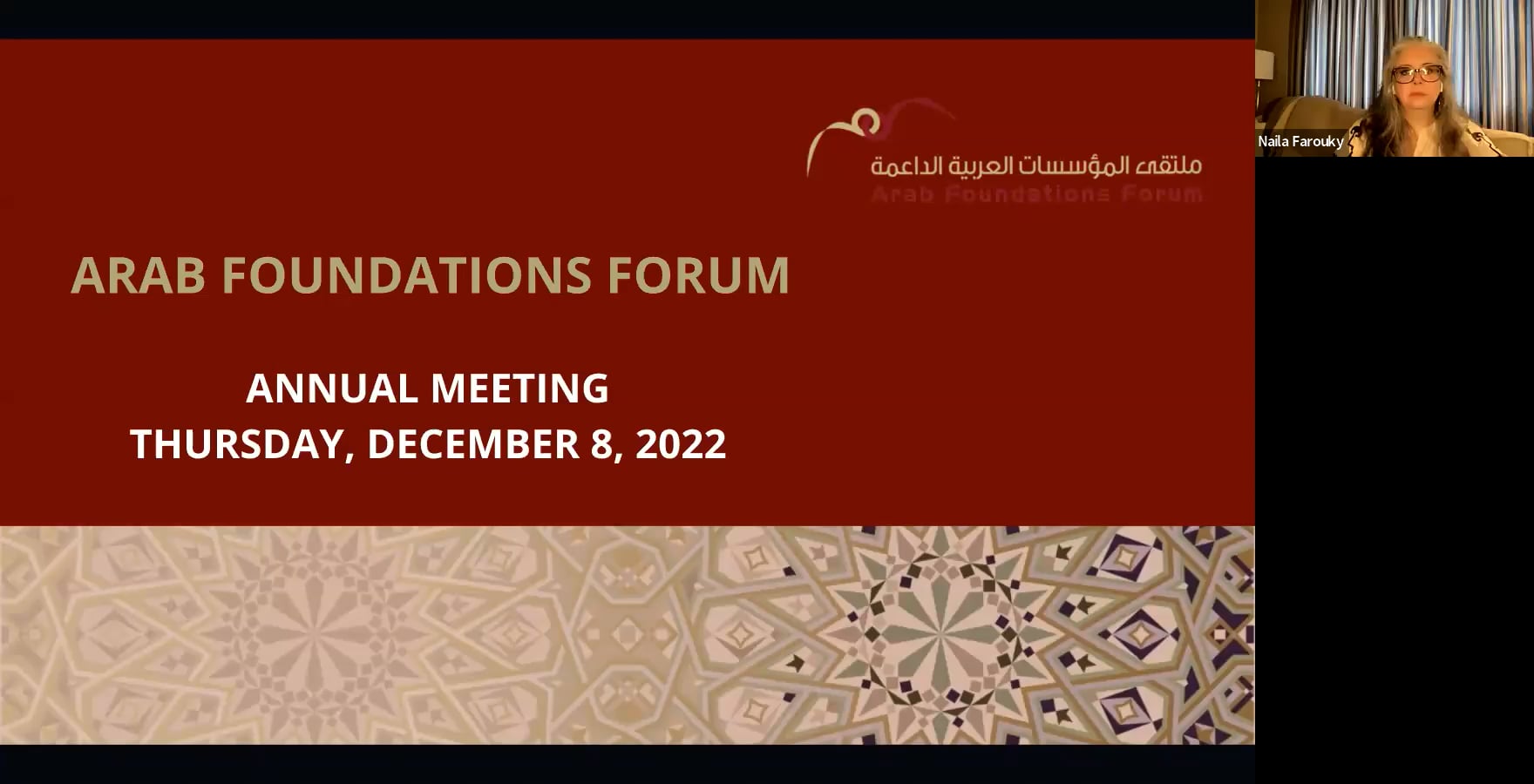 Arab Foundations Forum Annual Meeting 2022 on Vimeo