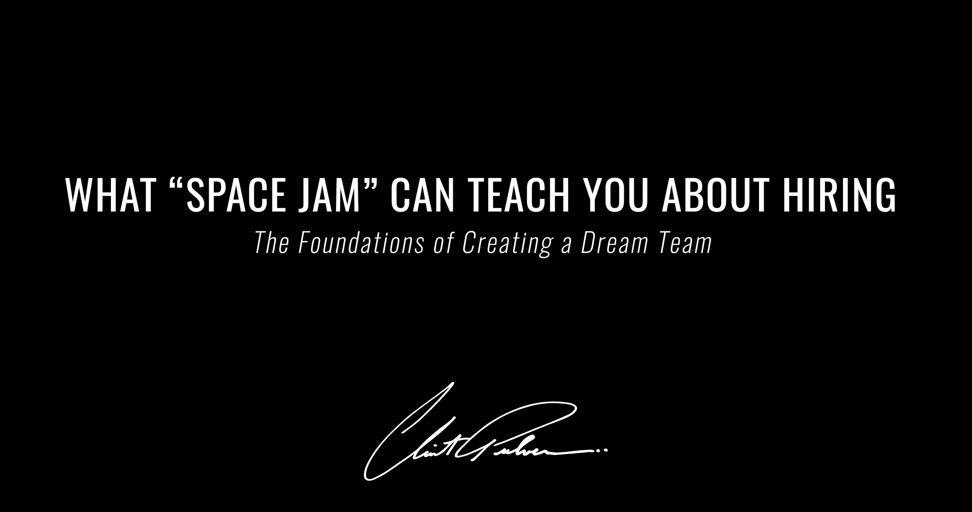 2.1 - What "Space Jam" Can Teach You About Hiring (CC) on Vimeo