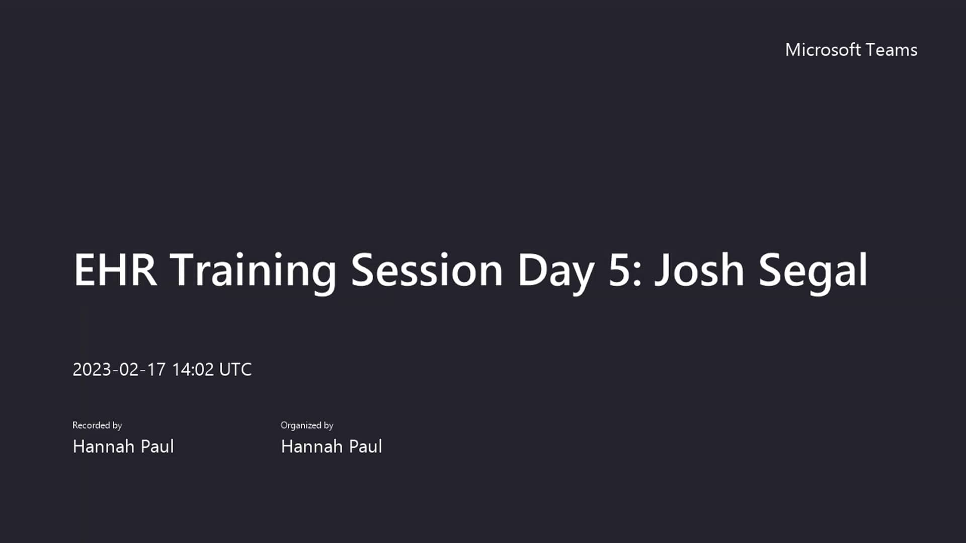 Session 5 - Josh Segal on Vimeo