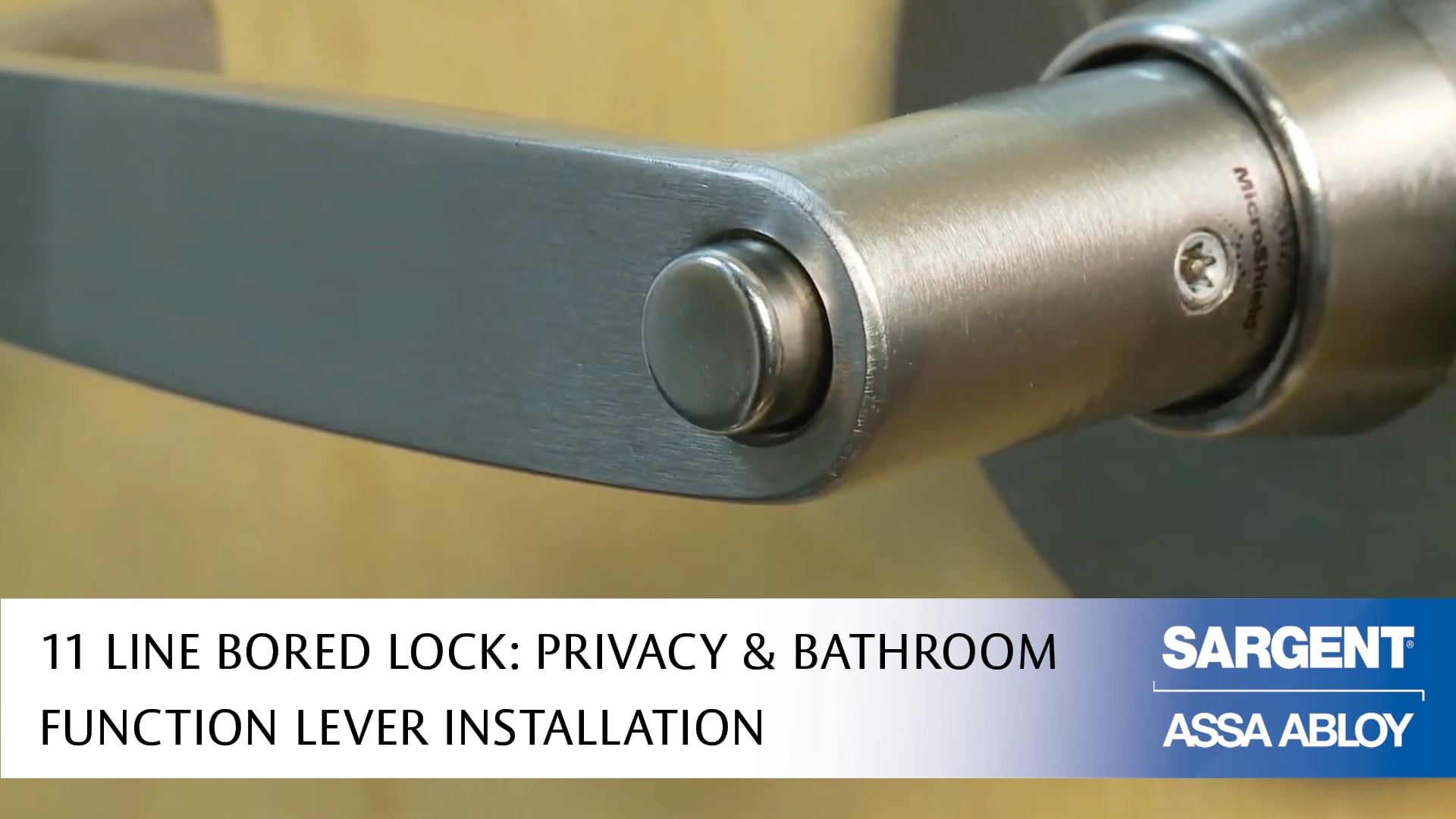 SARGENT 11 Line Bored Lock: Privacy and Bathroom Function Lever ...