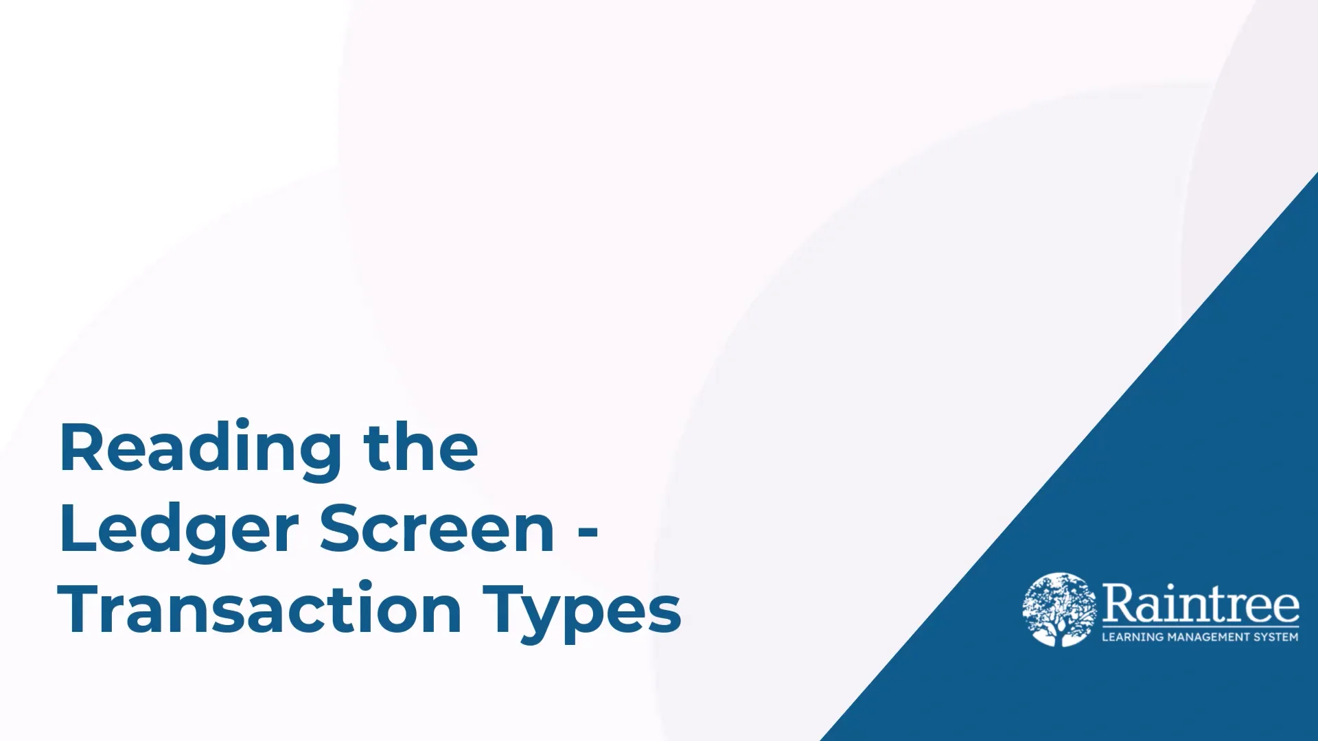 Reading the Ledger Screen - Transaction Types on Vimeo