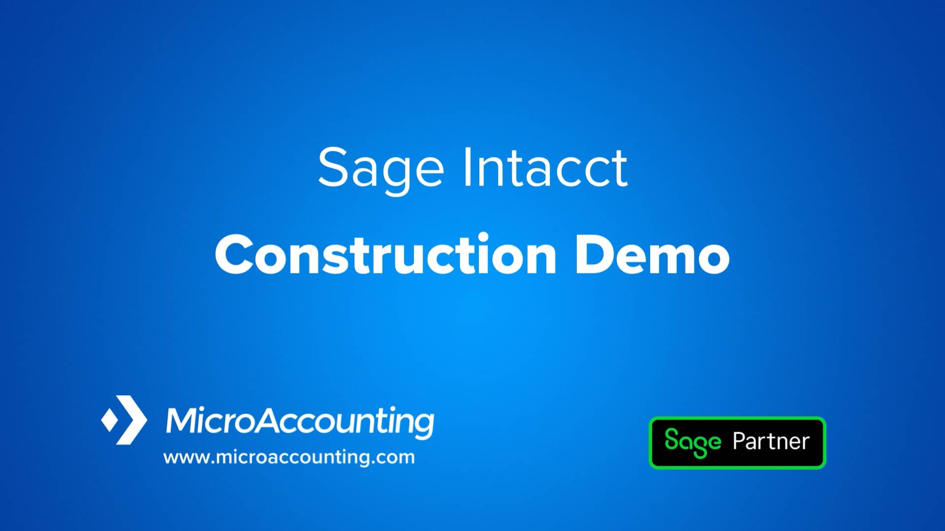 Sage Intacct Construction Demo on Vimeo