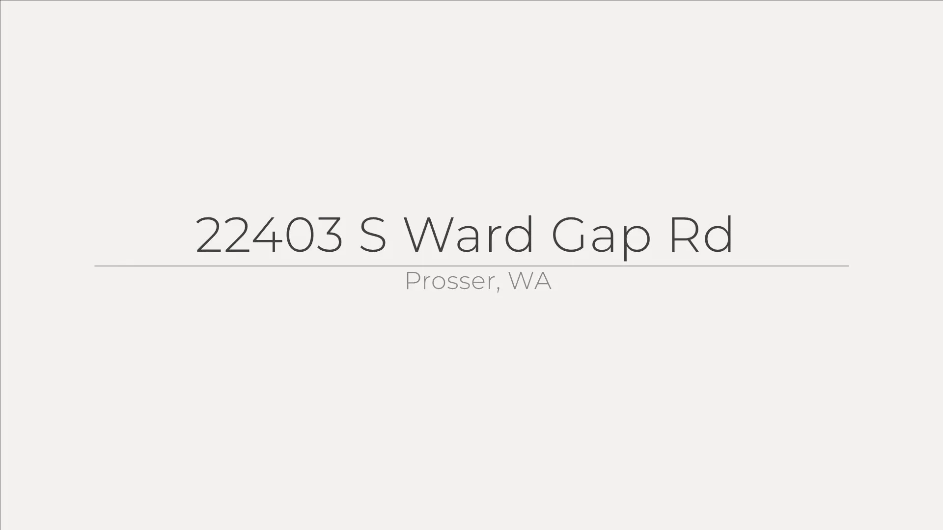 22403 S Ward Gap Rd, Prosser, WA on Vimeo