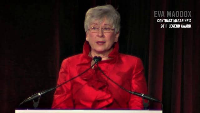 Eva Maddox Contract Magazine's 2011 Legend Award on Vimeo