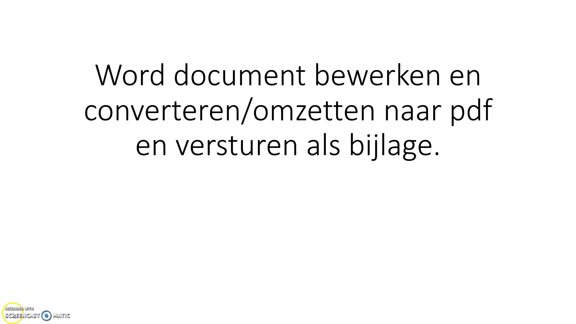 Word document bewerken en converteren of omzetten naar pdf en versturen ...