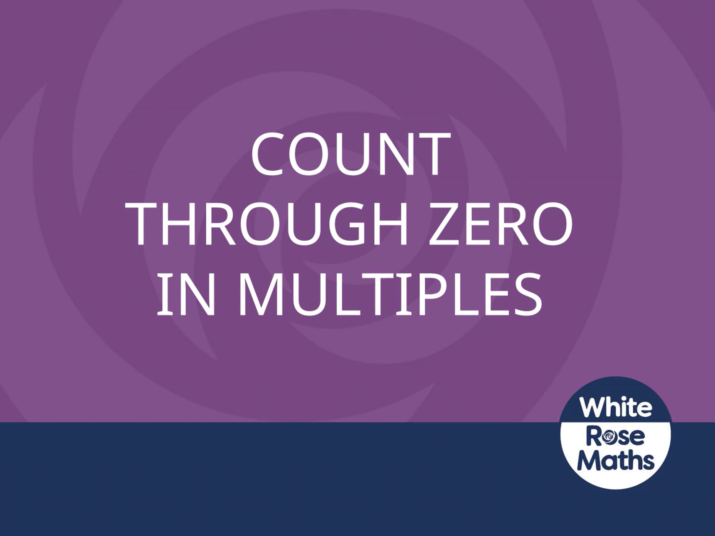 Y5 Summer Block 4 TS3 Count through zero in multiples