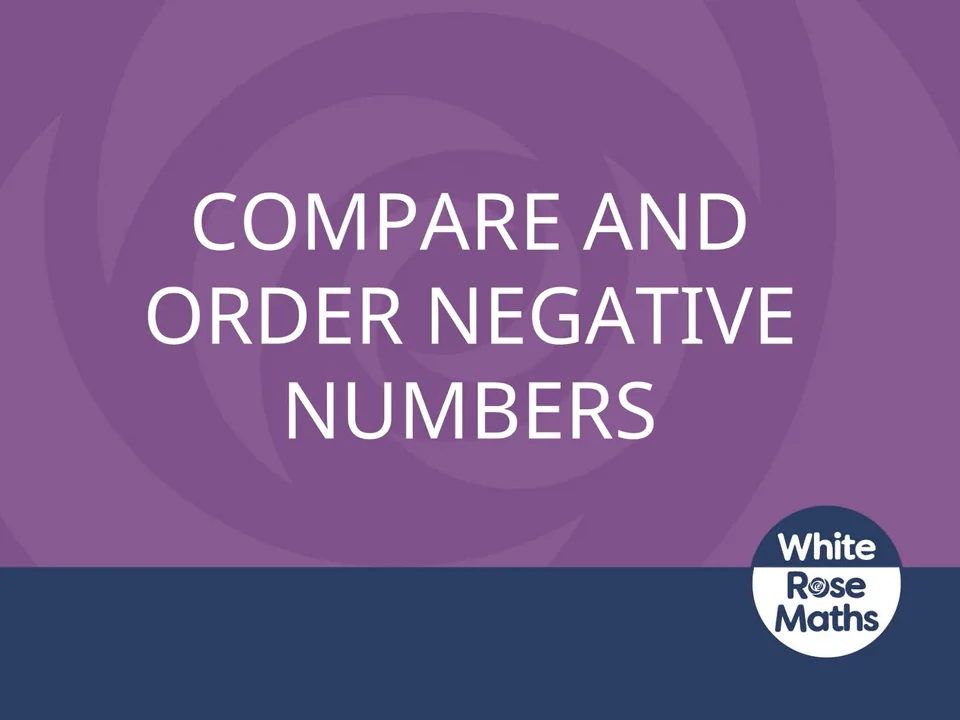 Y5 Summer Block 4 TS4 Compare and order negative numbers on Vimeo