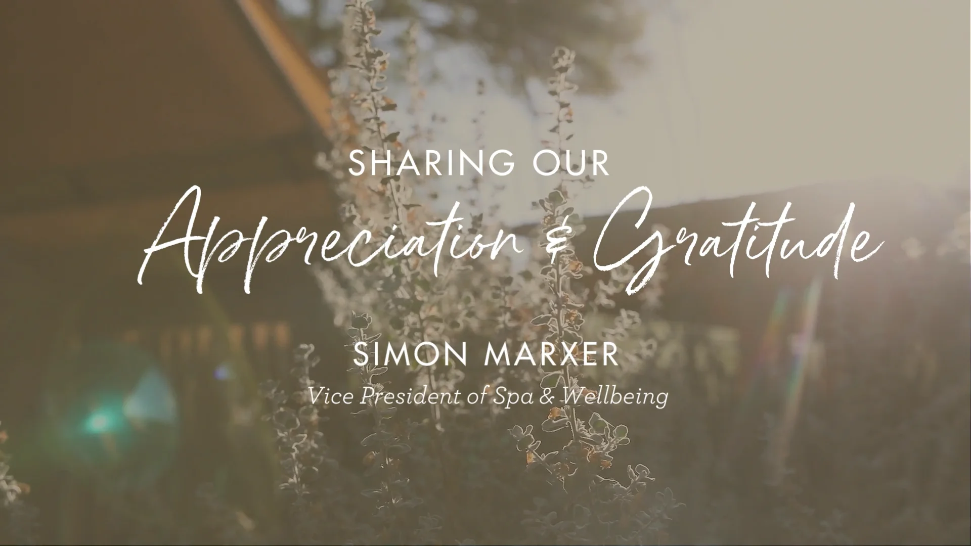 Gratitude for Simon Marxer